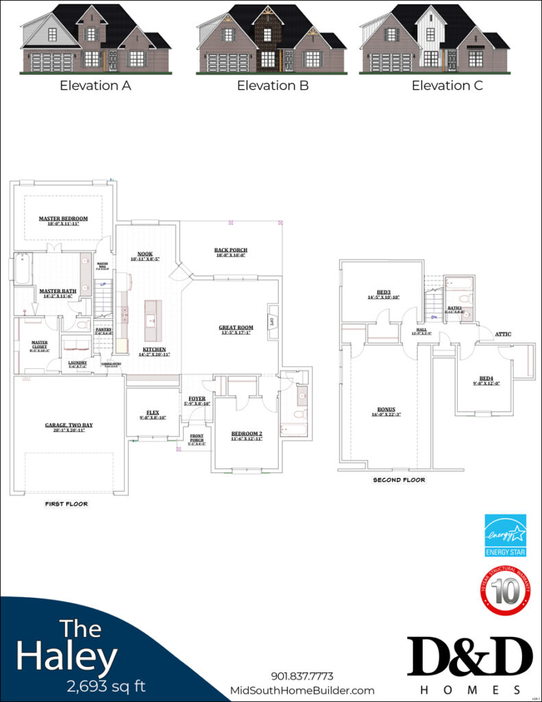 Arlington TN Home Builder | Haley | Plans